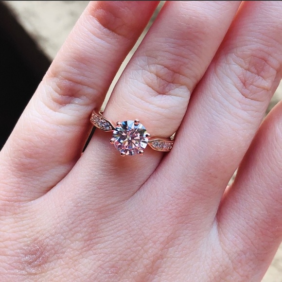 Jewelry | 17ct Zircon Rose Gold Ring | Poshmark